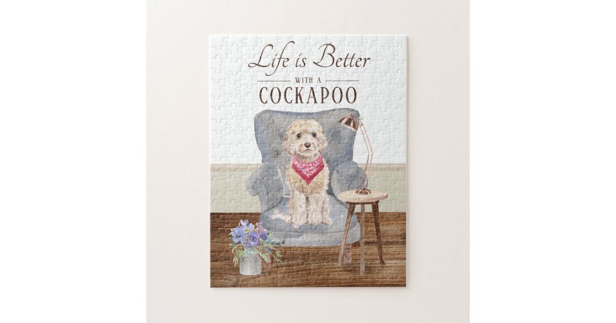 Life Is With A Cockapoo Jigsaw Puzzle | Zazzle