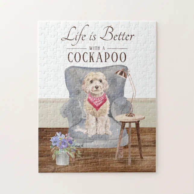 Life Is With A Cockapoo Jigsaw Puzzle | Zazzle