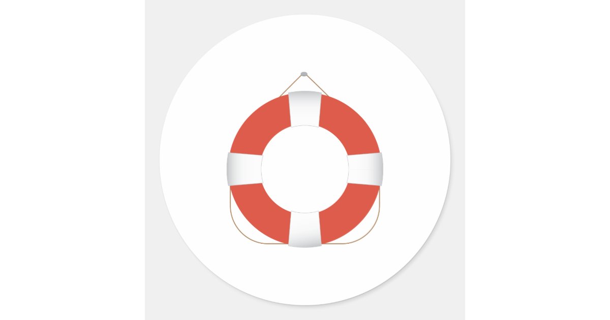 Life Preserver Classic Round Sticker | Zazzle
