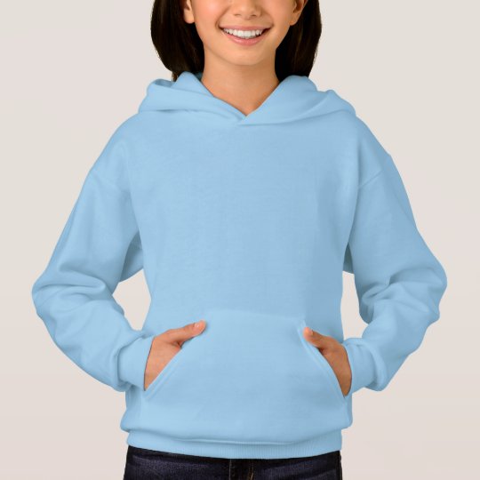 Light Blue Girls Hooded Sweatshirt Uk