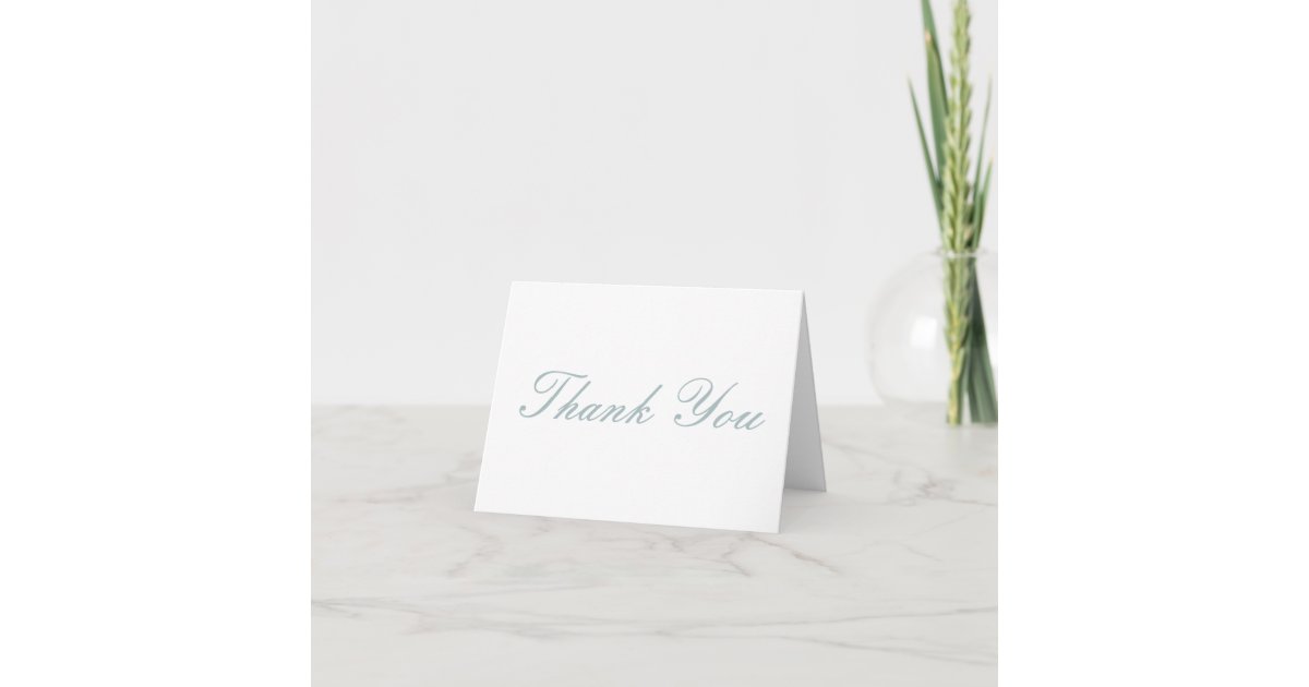 Light Blue Thank You Card | Zazzle