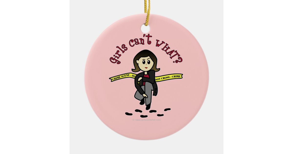 Light CSI Detective Ceramic Tree Decoration | Zazzle