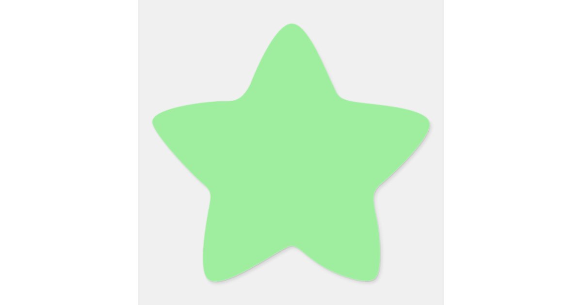 Light Green Star Sticker | Zazzle
