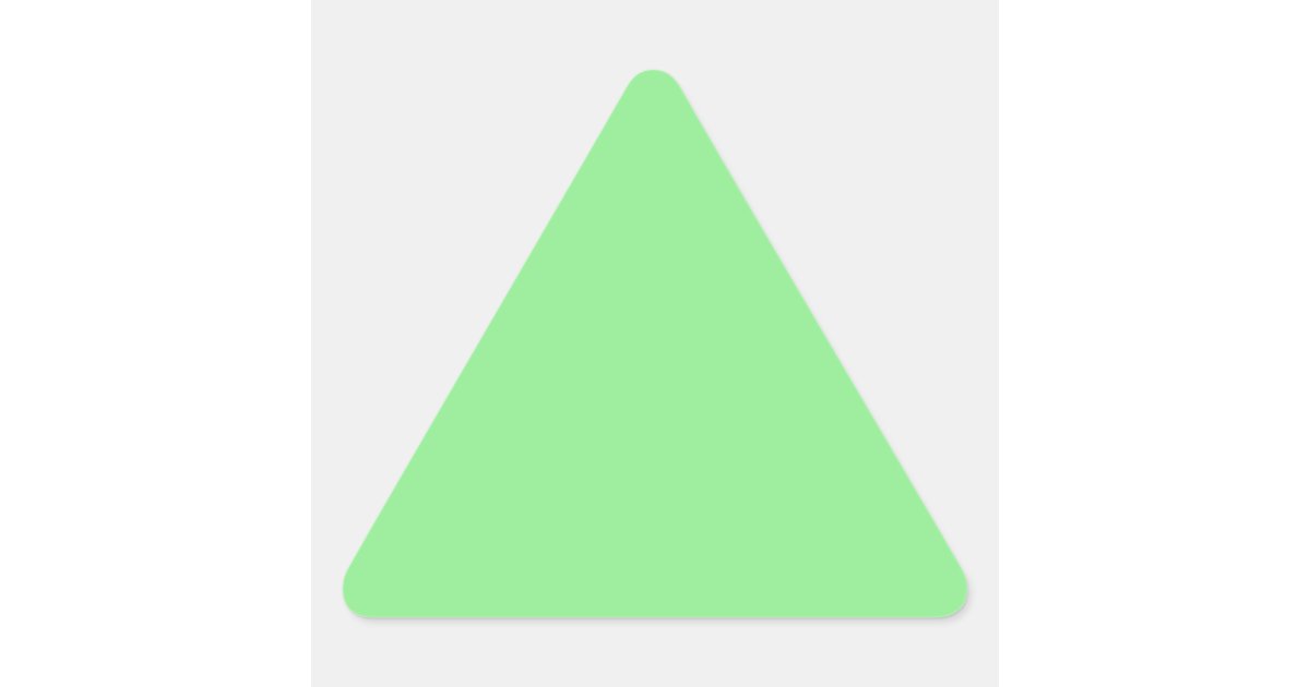 Light Green Triangle Sticker | Zazzle