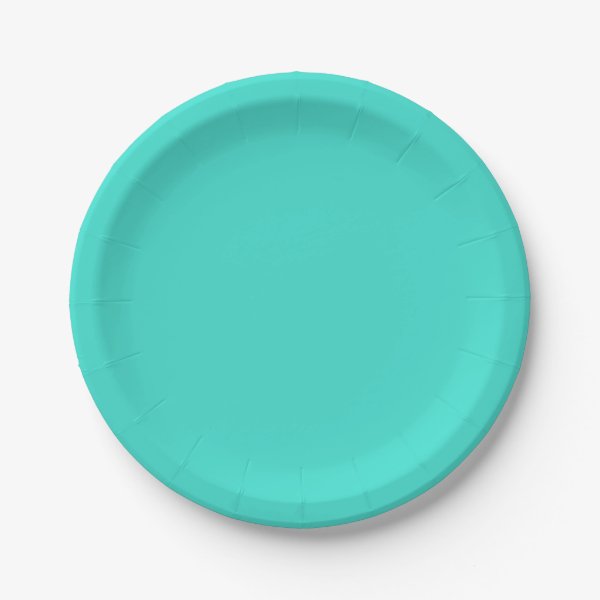 Aqua Blue Plates | Zazzle UK