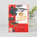 Lights Camera Action Birthday Invitation Card | Zazzle