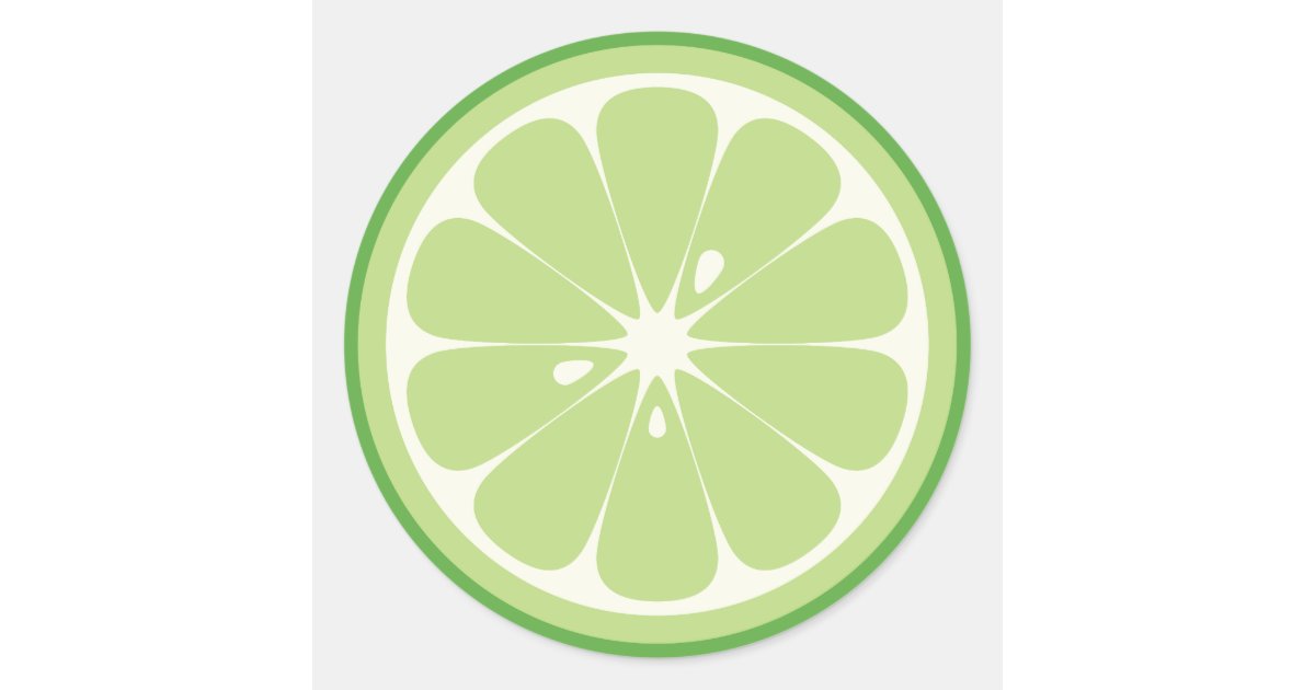 Lime Slice Classic Round Sticker | Zazzle