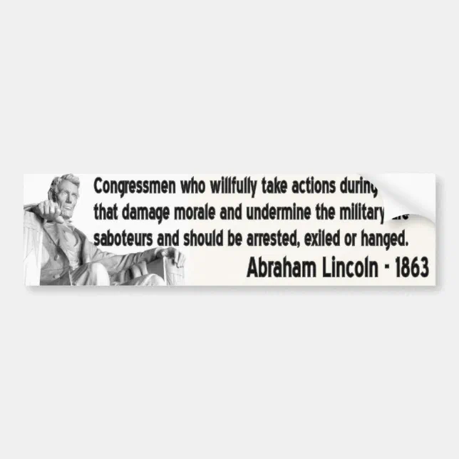 lincoln quote bumper sticker | Zazzle