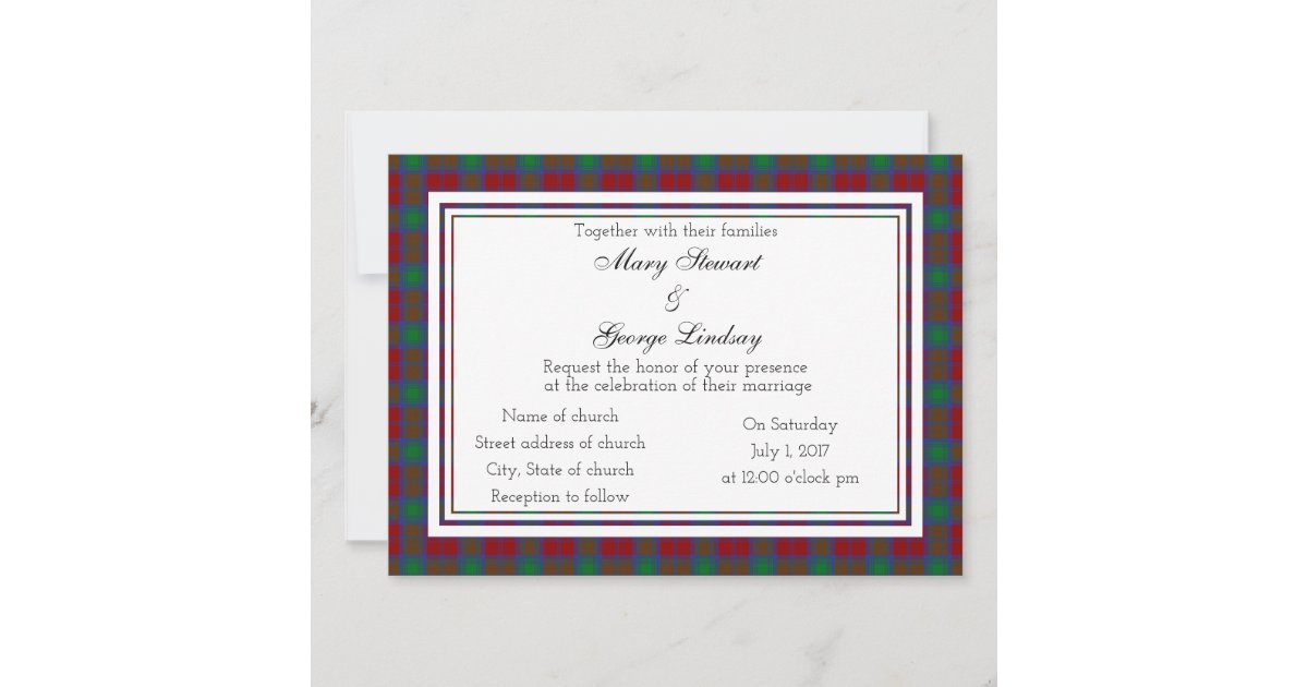 Lindsay Scottish Wedding Invitation | Zazzle