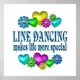 Line Dance Posters | Zazzle.co.uk