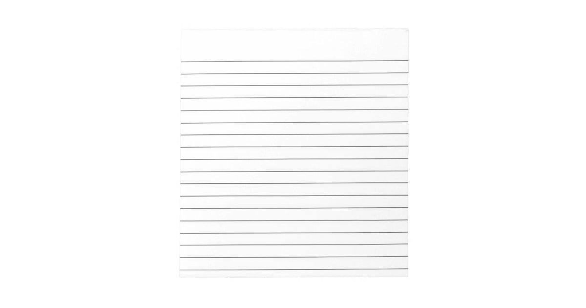 Lined Paper Guides Notepad | Zazzle