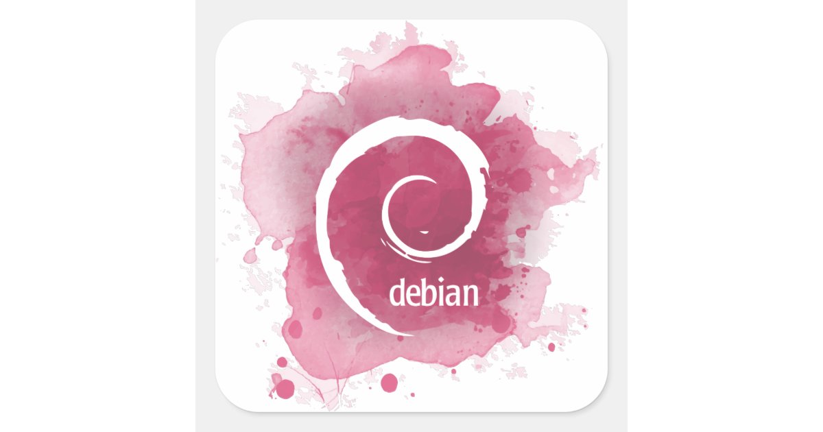 Linux Debian Square Sticker | Zazzle