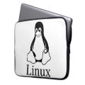 Linux Logo w/ Tux the Linux Penguin Laptop Sleeve | Zazzle