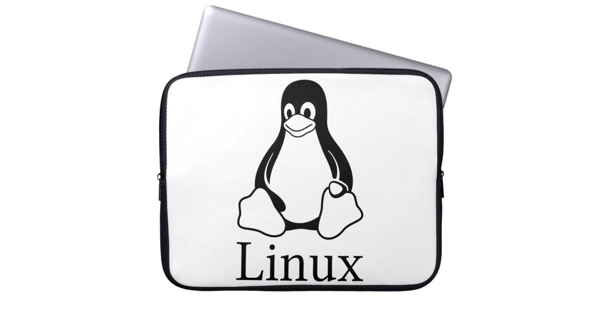 Linux Logo w/ Tux the Linux Penguin Laptop Sleeve | Zazzle
