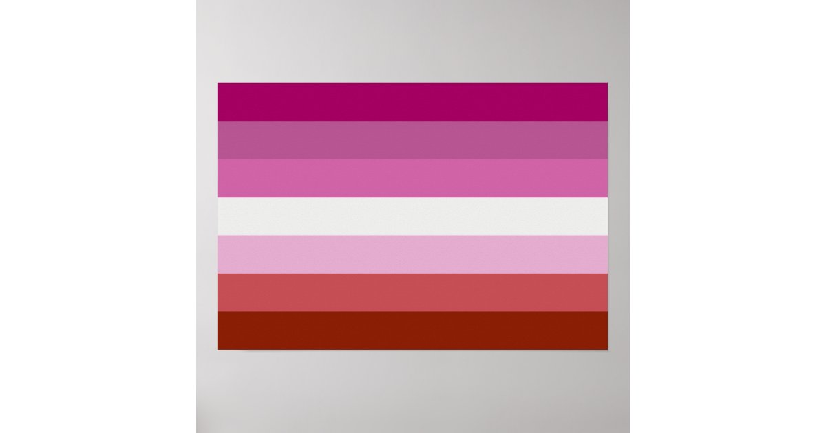 Lipstick lesbian Pride flag Poster | Zazzle