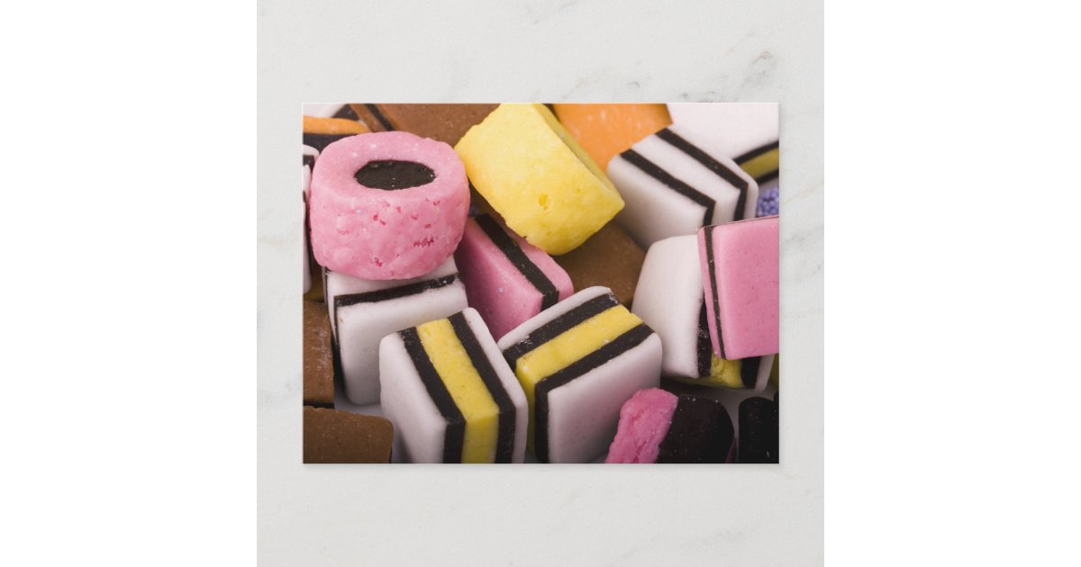 Liquorice Sweets Postcard | Zazzle