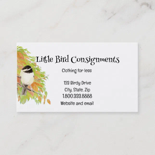 Little Bird Clothing Consignment Business Card | Zazzle
