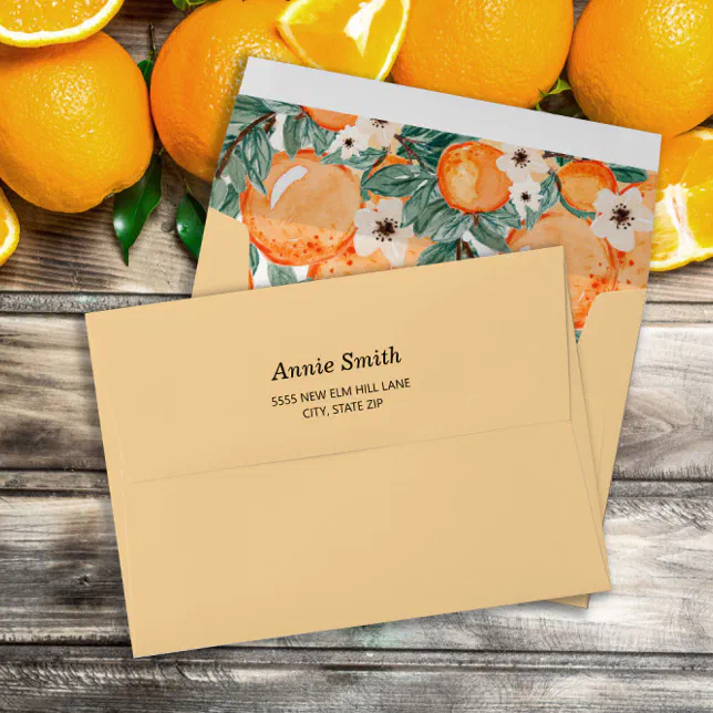 Little Cutie Orange Green Boy Girl Baby Shower Envelope | Zazzle