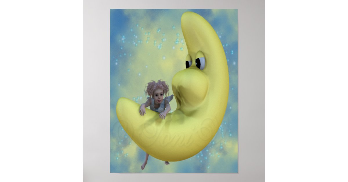 Little Girl Angel at Play Poster | Zazzle