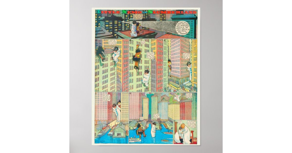 Little Nemo Vintage Comic strip Poster | Zazzle