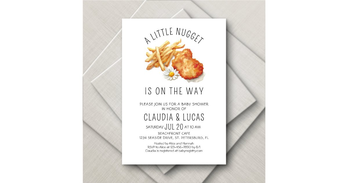 Little Nugget Baby Shower Invitation | Zazzle