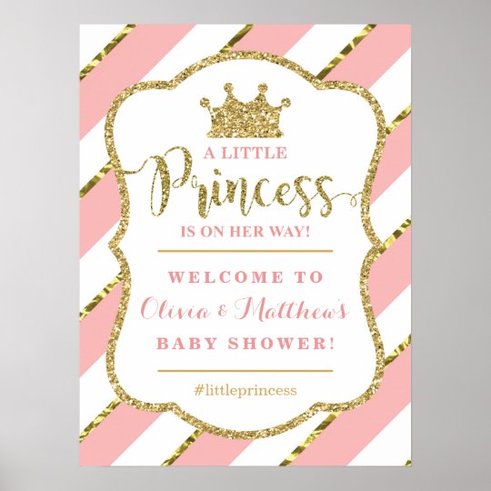 Little Princess Welcome Sign Poster, Baby Shower | Zazzle