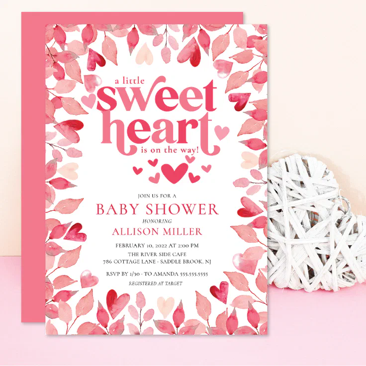 Little Sweetheart Baby Shower Invitation | Zazzle