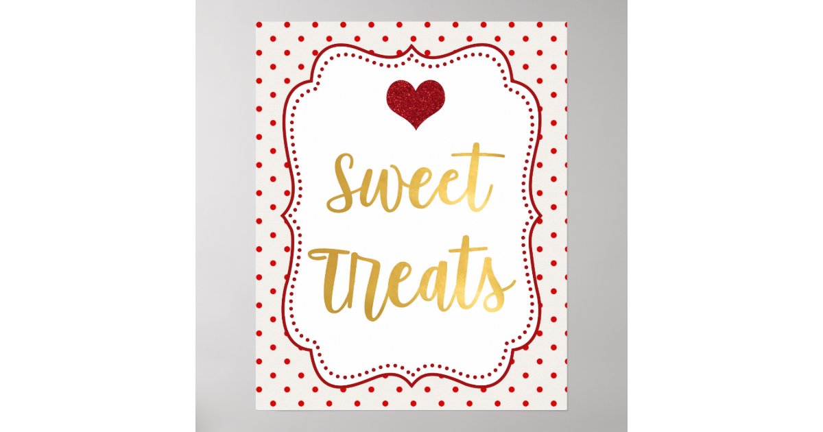 Little Valentine Birthday Sweet Treats Poster | Zazzle