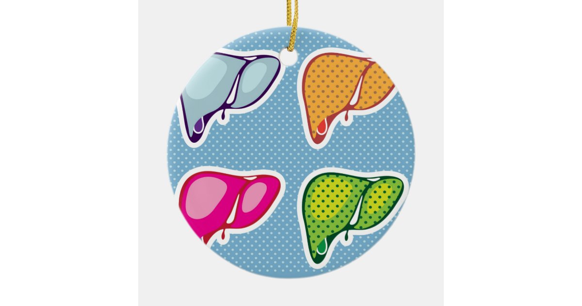 Liver Pop Art Ceramic Tree Decoration | Zazzle