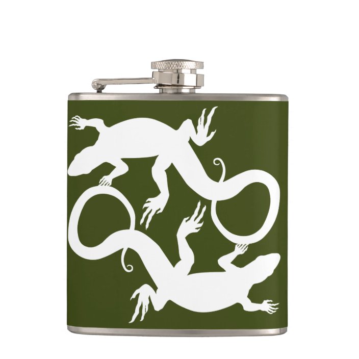 Lizard Flask Custom Reptile Lizard Art Drink Flask | Zazzle.co.uk