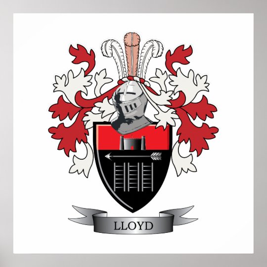 Lloyd Family Crest Coat of Arms Poster | Zazzle.co.uk