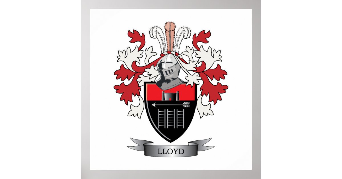 Lloyd Family Crest Coat of Arms Poster | Zazzle
