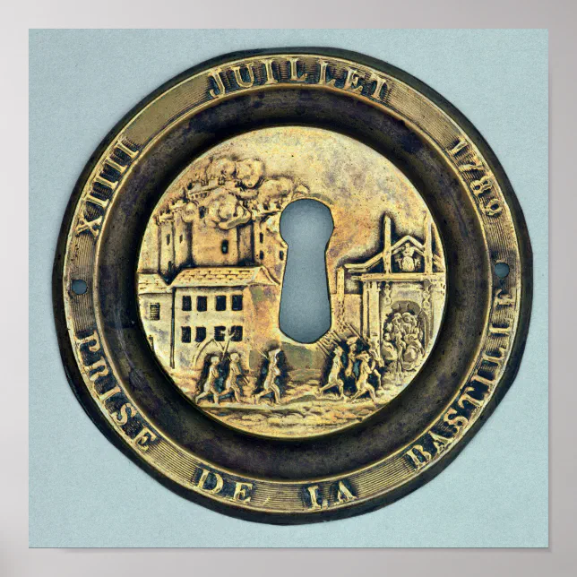 Lock depicting the Siege of the Bastille Poster | Zazzle