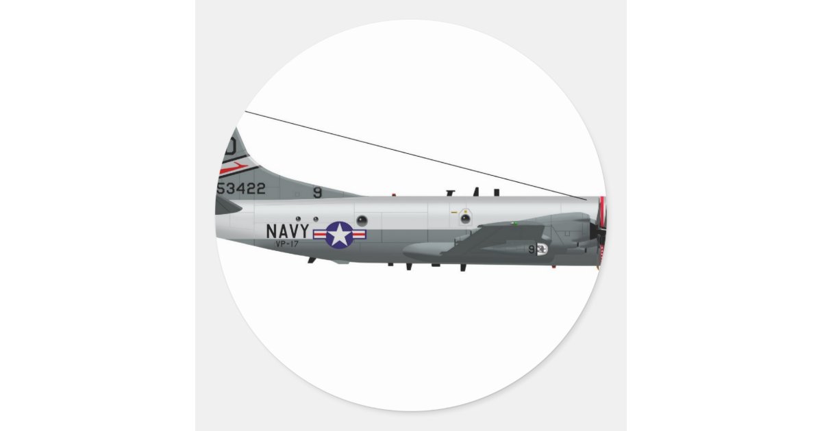 Lockheed P-3 Orion Classic Round Sticker | Zazzle