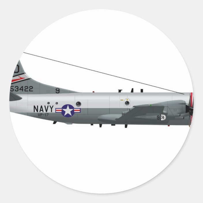Lockheed P-3 Orion Classic Round Sticker | Zazzle