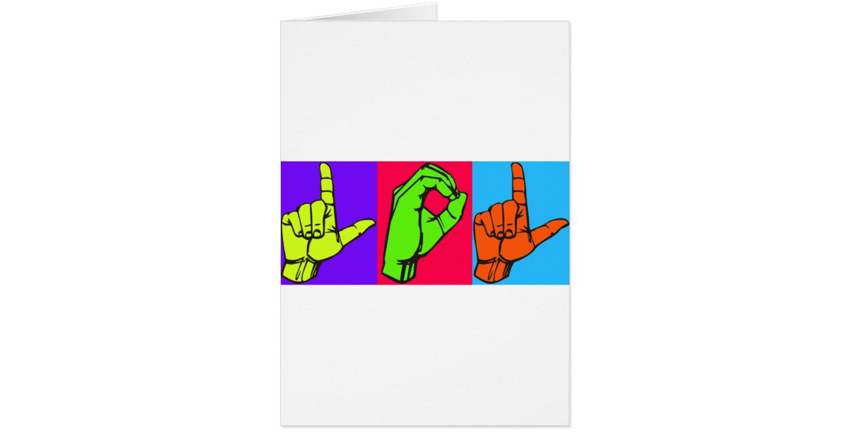 LOL ASL Sign Language Design #2 | Zazzle