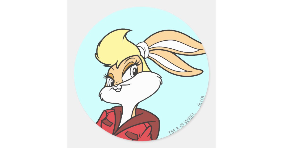 Lola Bunny Super Cute Classic Round Sticker | Zazzle