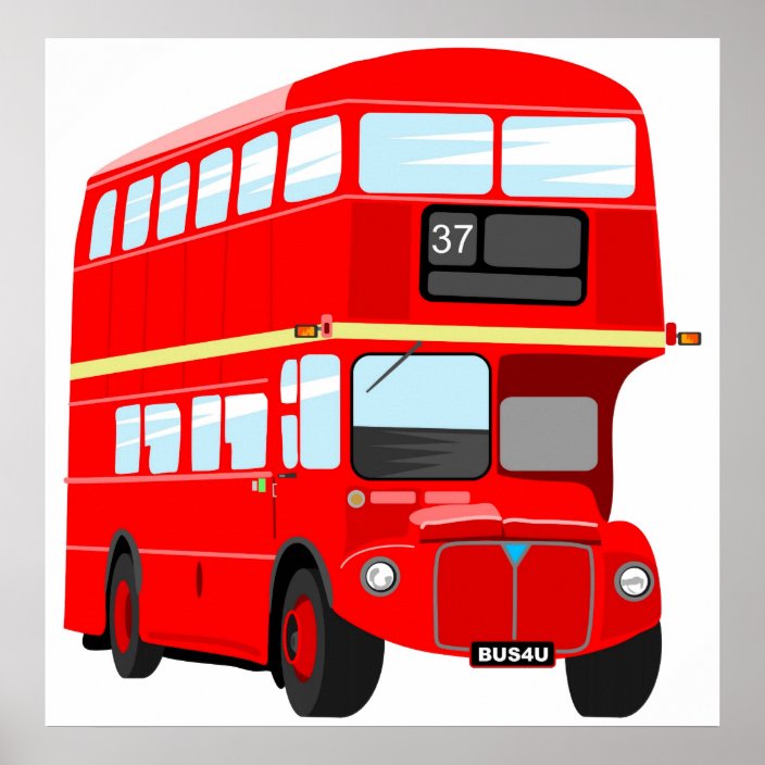 London Bus Poster | Zazzle.co.uk