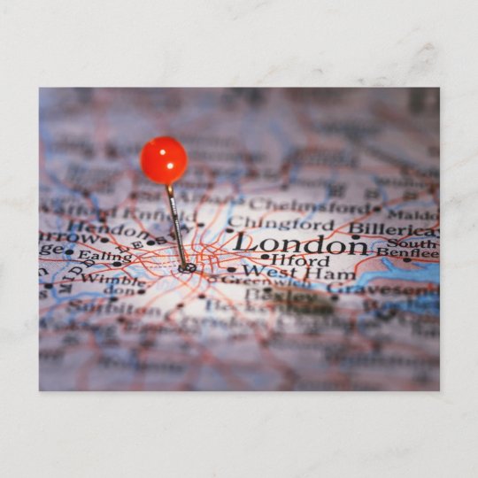 LONDON map Postcard | Zazzle.co.uk