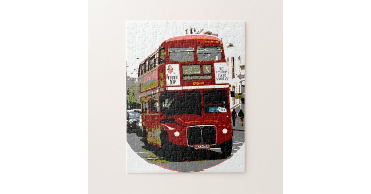 London Red Bus Art Travel Jigsaw Puzzle | Zazzle