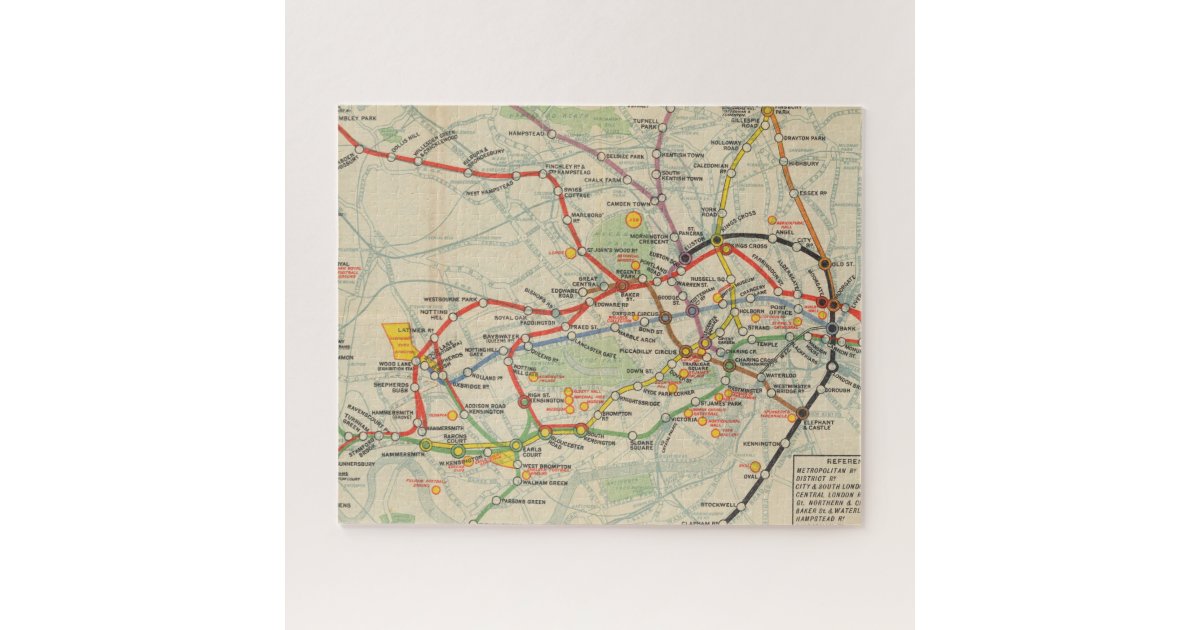London Underground Railways Map Jigsaw Puzzle | Zazzle