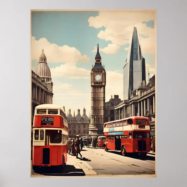 London vintage poster | Zazzle
