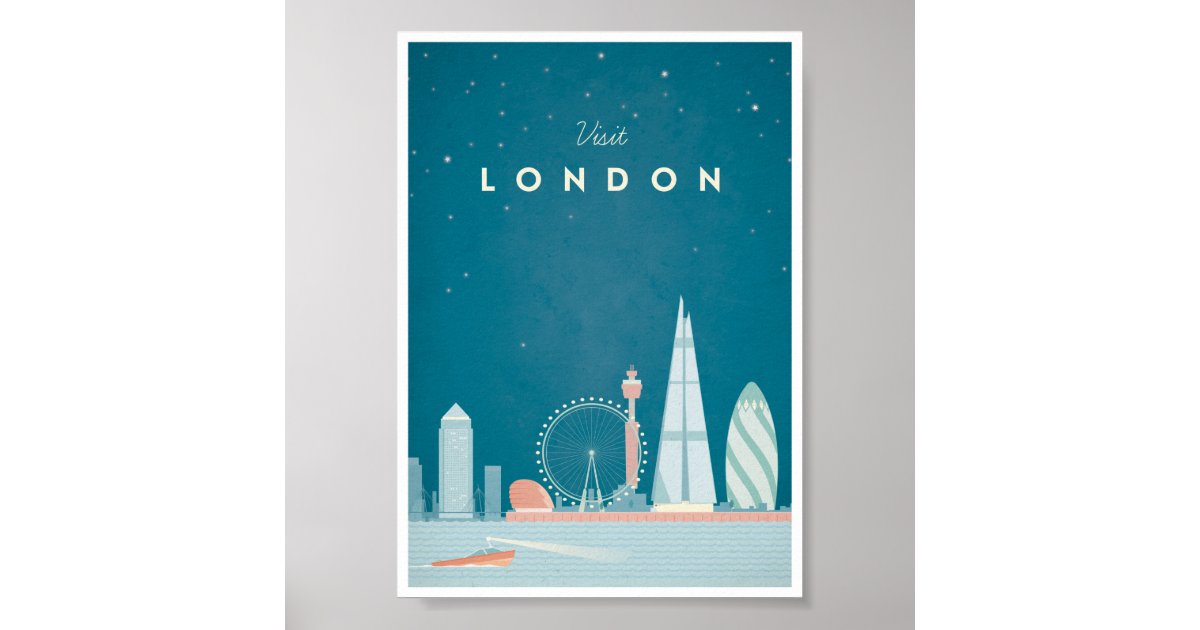 London Vintage Travel Poster | Zazzle