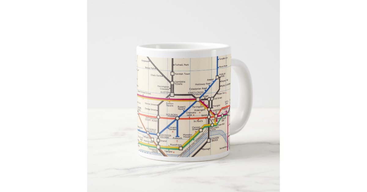 London's Underground Map Large Coffee Mug | Zazzle