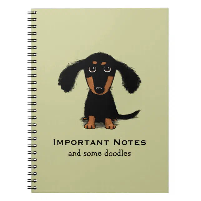 Longhaired Dachshund Puppy | Cute Wiener Dog Notebook | Zazzle