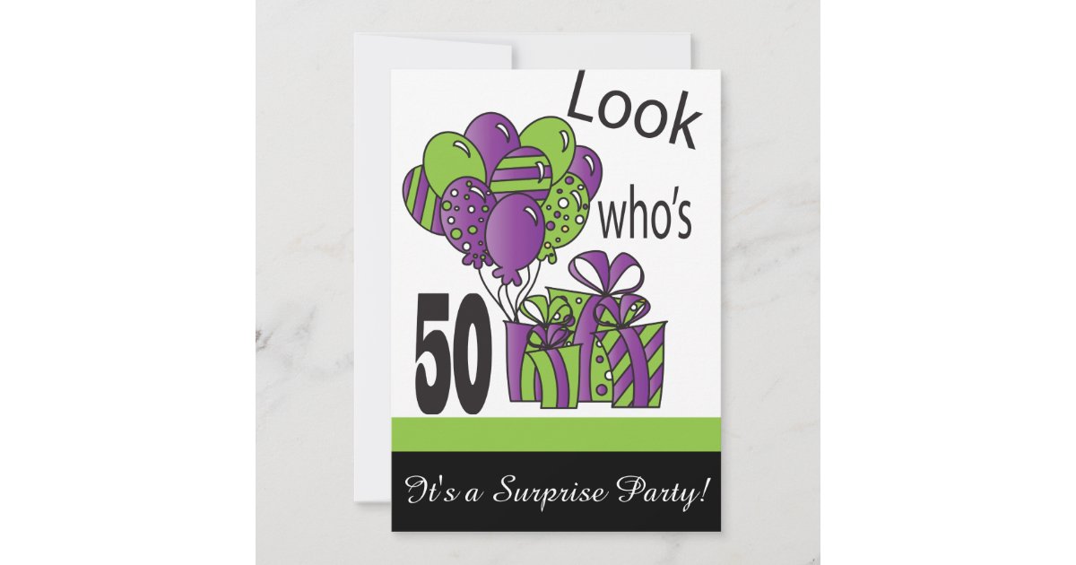 Look Who's 50 | 50th Birthday Invitation | Zazzle