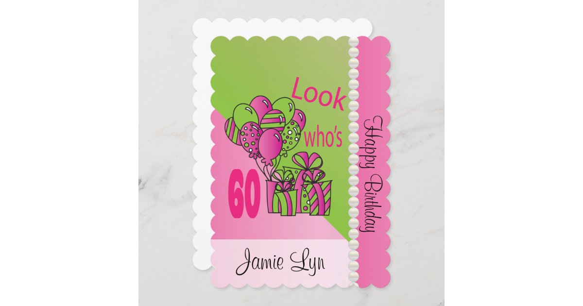 Look Who's 60 | 60th Birthday Invitation | Zazzle