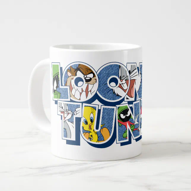 LOONEY TUNES™ Characters in Lettering Large Coffee Mug | Zazzle