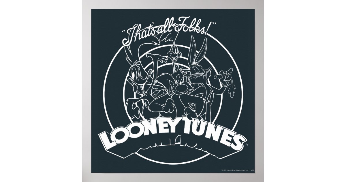 LOONEY TUNES™ THAT'S ALL FOLKS!™ POSTER | Zazzle