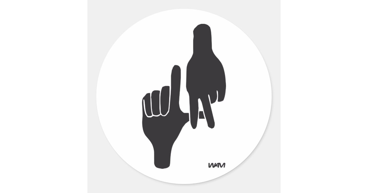 LOS ANGELES LA HAND SIGN CLASSIC ROUND STICKER | Zazzle